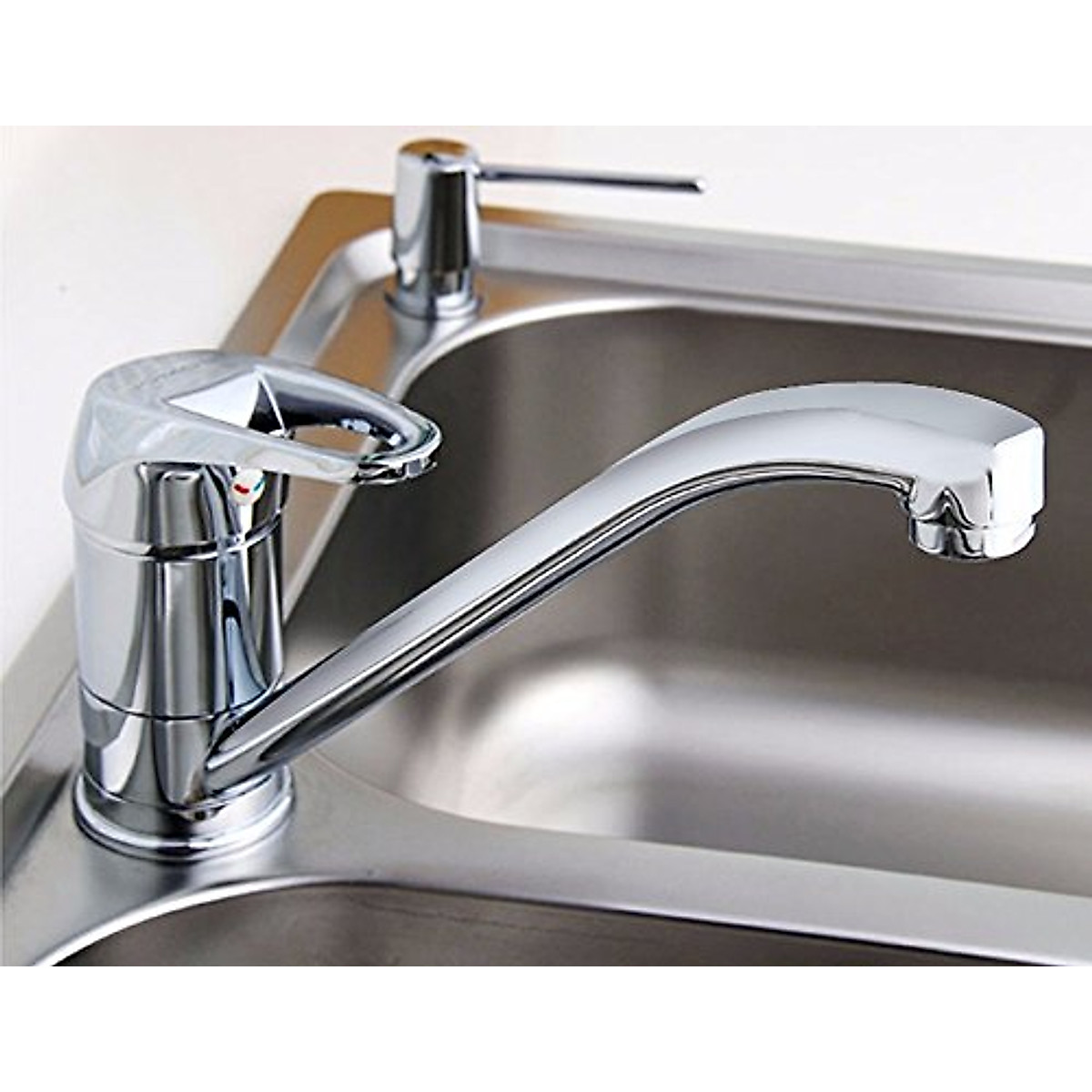 SJQKA-Faucet Copper chrome plated single stand, kitchen vertical faucet, dish basin, hot and cold faucet