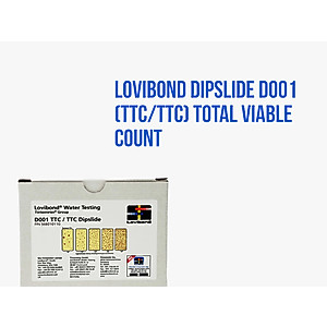Lovibond 56B010110 Dipslide: D001 TTC/TTC, Total Viable Count (TVC) in Waters and Surfaces, 10/pk