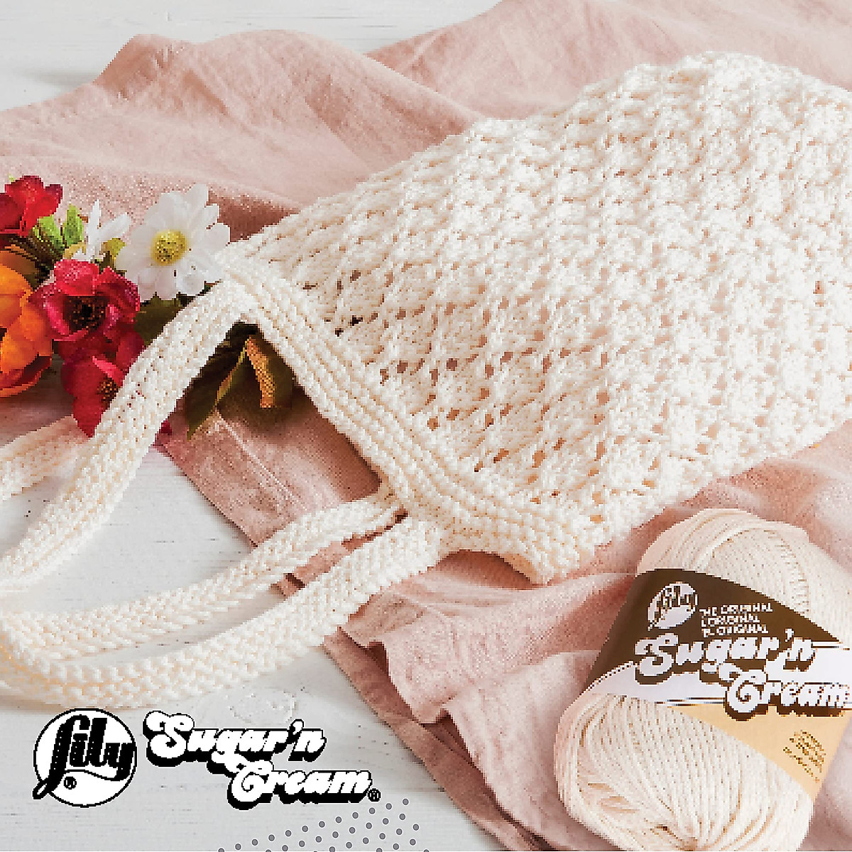 Lily Sugar'N Cream Strawberry Yarn - 6 Pack of 57g/2oz - Cotton - 4 Medium (Worsted) - 95 Yards - Knitting/Crochet