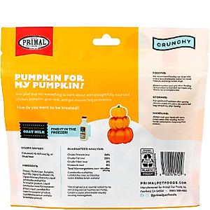 Primal Freeze Dried Dog Treats, Chicken & Pumpkin 2 oz & Pork & Maple 2 oz - Halloween & Thanksgiving Holiday Bundle
