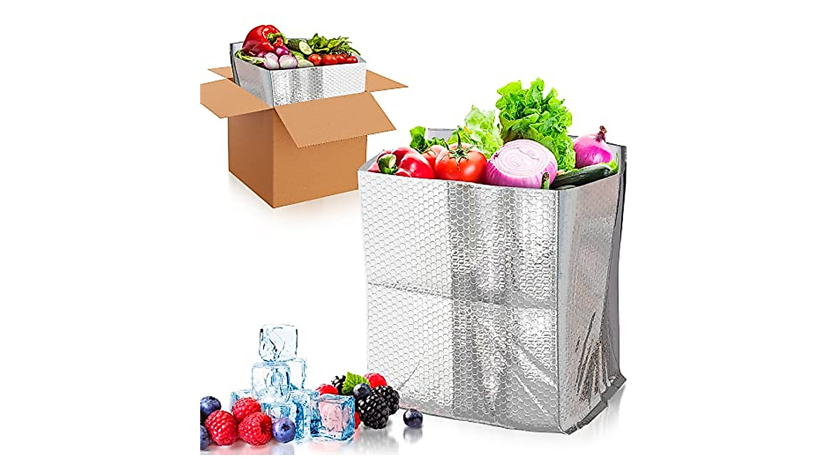 ABC Foil Insulated Box Liners 8 x 8 x 8 Inch, Pack of 5 Silver ...