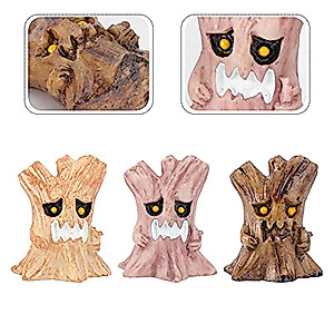 3pcs Haunted House Figurine Halloween Micro Landscape Decor Micro Landscape Ornaments Miniature Figurines Landscape Miniature Decor Mini Figurines in Bulk Cartoon Landscape Garden