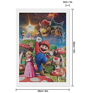 THAWR Diamond Painting Kits for Adults Kids Beginners, Cartoon DIY Diamond Art Full Drill Painting for Gift Home Wall Decor 8"x12"