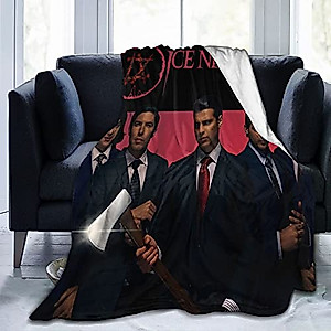 STYLOPUNK Heavy Metal Ice Band Nine Music Kills Throw Blankets Lightweight Flannel Blankets Novelty Fleece Bed Blanket All Seasons 80"X60"