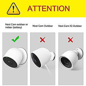 Fintie Silicone Skins Cover Compatible with Nest Cam Outdoor Or Indoor (Battery) 2021, Weather Protective Camouflaged Case for Nest Cam Battery Camera, Black