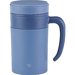Zojirushi SE-KAE48AZ Stainless Tea Tumbler with Handle, 16-Ounce, Prussian Blue