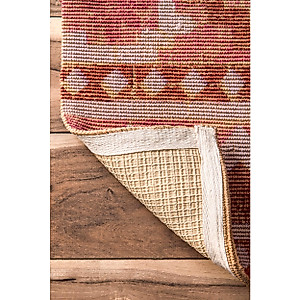 nuLOOM Machine Woven Dara Suzani Jute Area Rug, 8x10, Orange