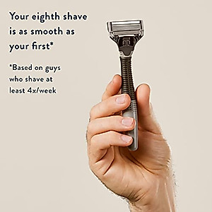 Harry's Razors for Men - Shaving Kit for Men includes a Mens Razor Handle, 3 Razor Blade Refills, Travel Blade Cover, and 4 Oz Shave Gel