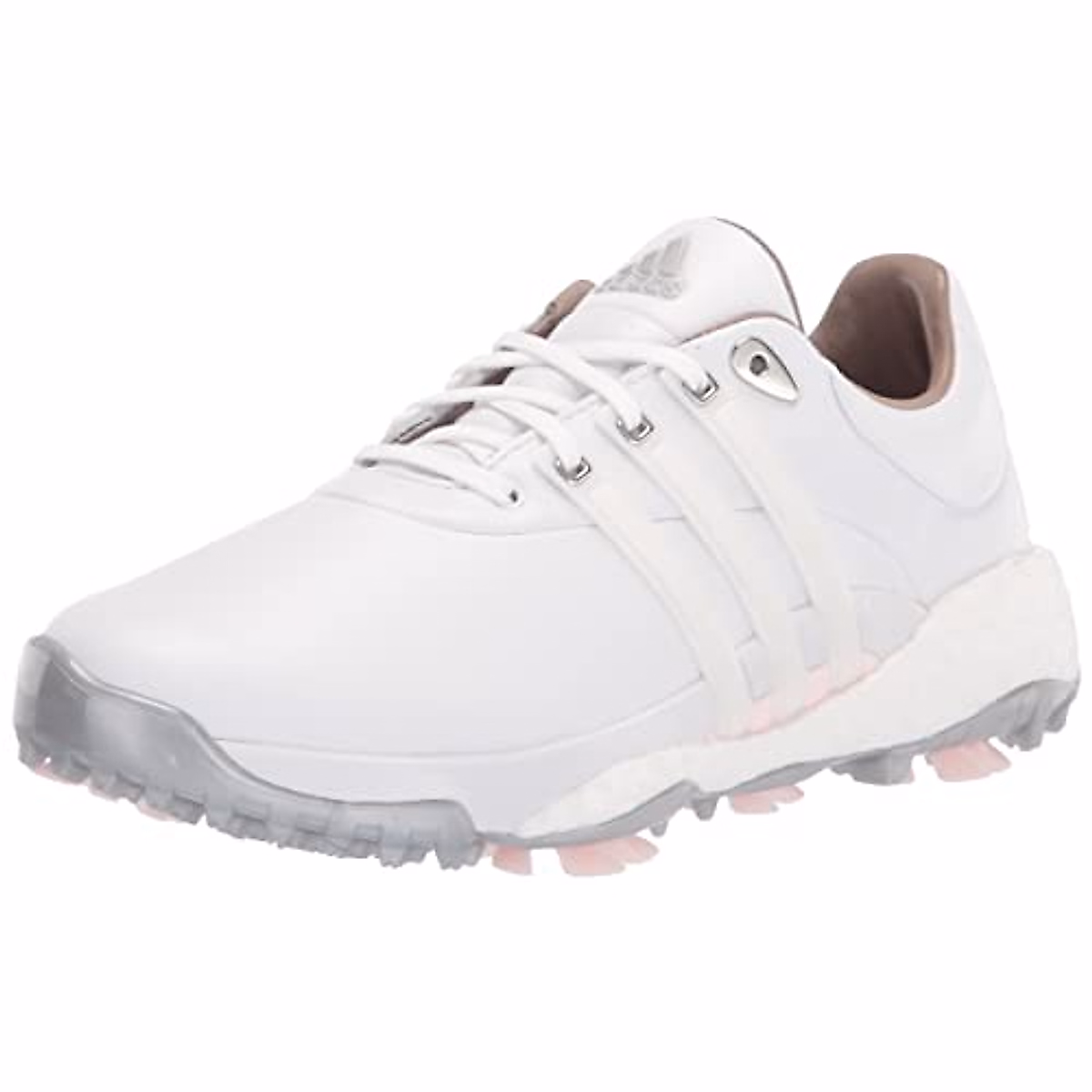 adidas Women's TOUR360 22 Golf Shoes, Footwear White/Footwear White/Almost Pink, 6.5