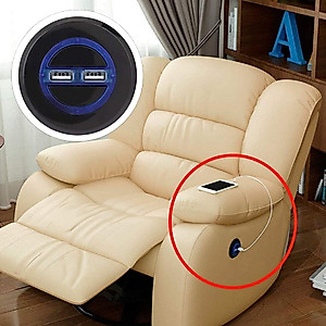 AYNEFY Electric Sofa Button, Electric Recliner Chair Sofa Replacement Button Lift Chair Hand Control Handset with Dual USB Charging Interface Smart Home