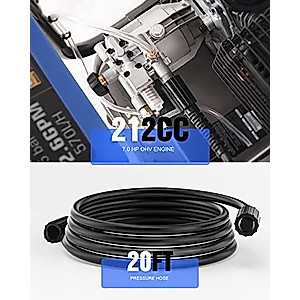 Gas Pressure Washer, ENGiNDOT 3400 PSI 2.6 GPM Gas Powered High Pressure Clean Machine with 212CC 7.0 OHV Engine, Soap Tank, 5 QC Nozzles, CARB Compliant - GPW3400