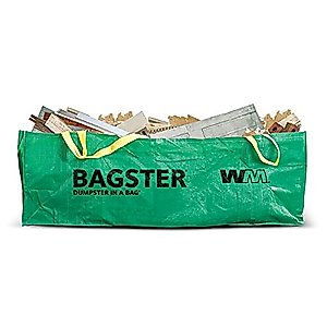BAGSTER 3CUYD Dumpster in a Bag holds up to 3,300 lb, Green
