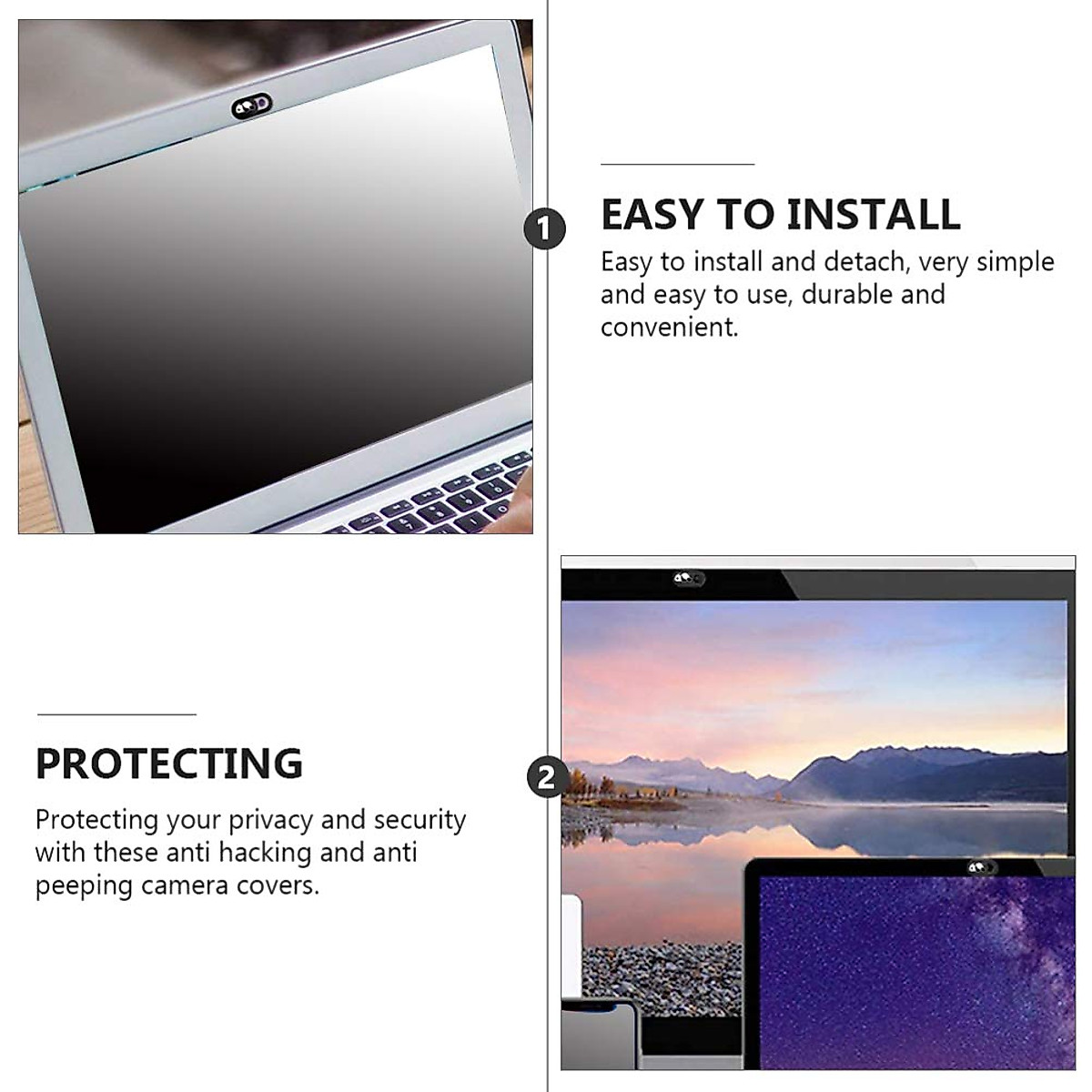 Mobestech Computer Camera 6Pcs Laptop Camera Cover Cartoon Slide Laptop Webcam Cover Slide Web Cam Privacy Cover Camera Sticker for Laptop, PC, and More Accessories Laptop Stickers