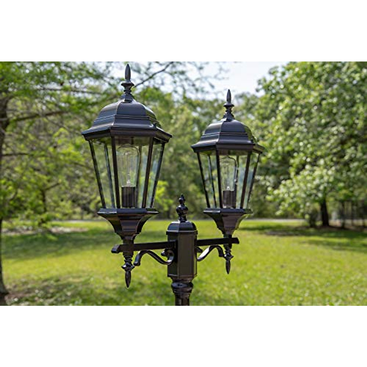 Kenroy Home 93434ORB Villa Lanterns, 2 Light Portable Post, Oil Rubbed Bronze
