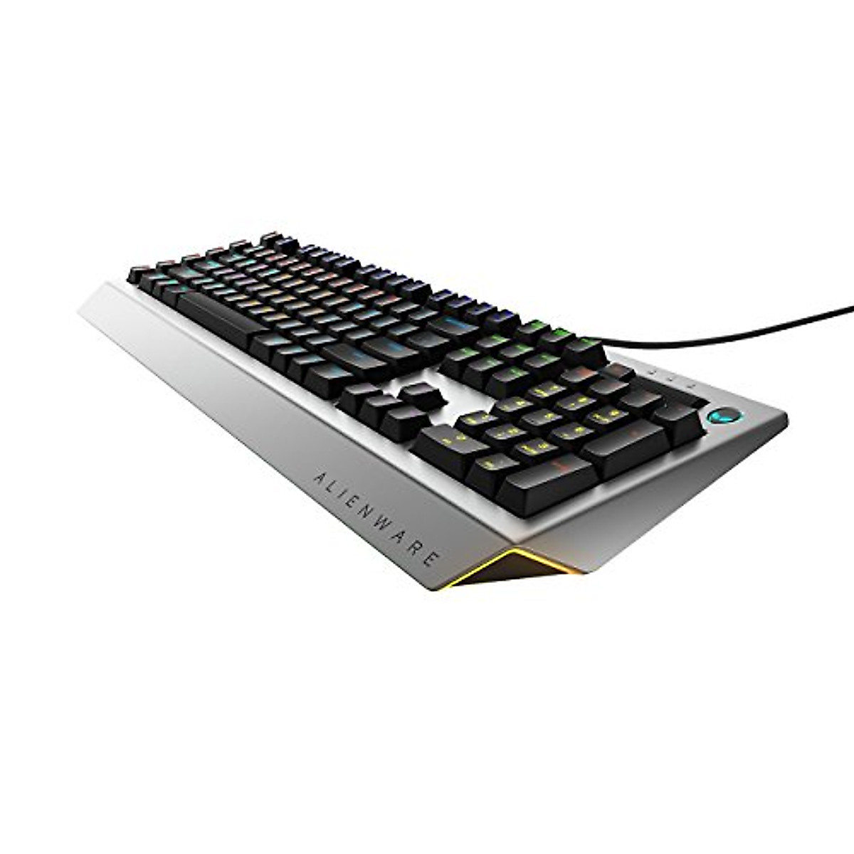 Dell Alienware Pro Gaming Mechanical Keyboard AW768 - AlienFX 16.8M RGB 13 zone-based Lighting - 15 programmable macro key functions, Silver