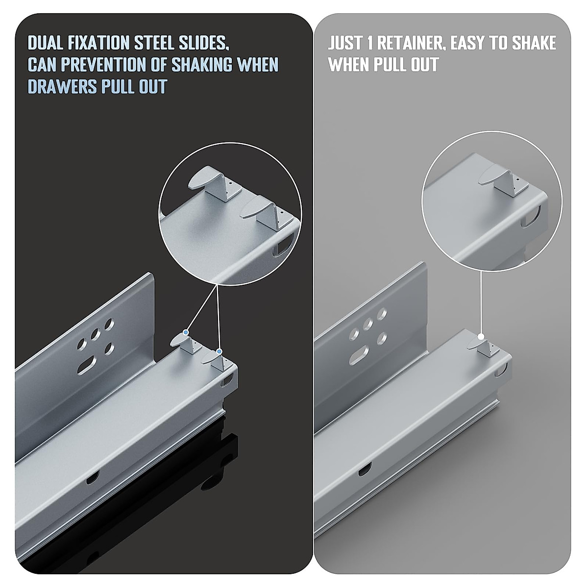 ROOMTEC Wood 35-Gallon Pull Out Trash Can, Soft-Close