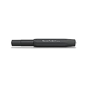 Kaweco AL SPORT Fountain Pen Black I Premium Fountain Pen for Ink Cartridges I Exclusive Fountain Pen 13 cm I Nib: F (Fine)