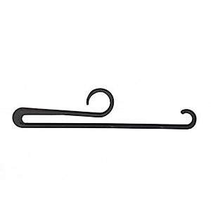 NAHANCO 305078048 Plastic Scarf/Tights/Leggings Hanger, 7 1/4", Black (Pack of 100)