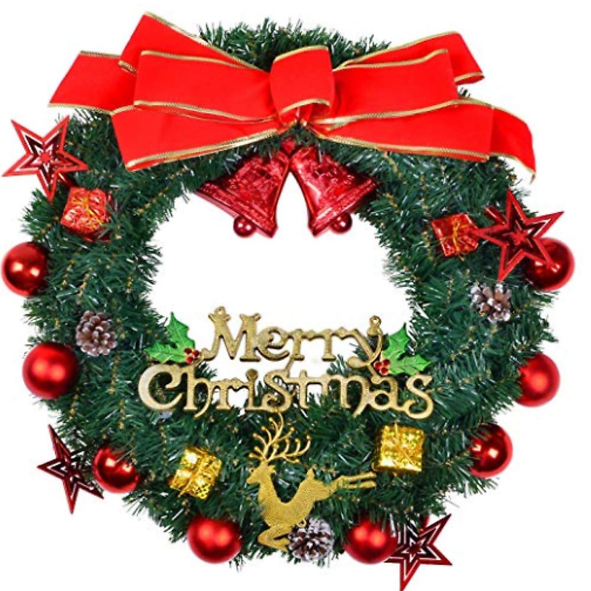 VGOODALL Christmas Stain Ribbon Double Faced, 1.5 Inch 10 Yards Red Green Velvet Ribbon Fabric Ribbon with Wire Edge for Gift Wrapping Bow Bouquet Making DIY Craft Christmas Tree Decoration