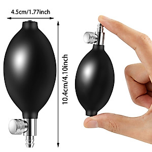 Lamoutor 3Pcs Blood Pressure Latex Bulb Replacement Inflation Bulb Pump Hand Squeeze Sphygmomanometer Bulb with Air Release Valve