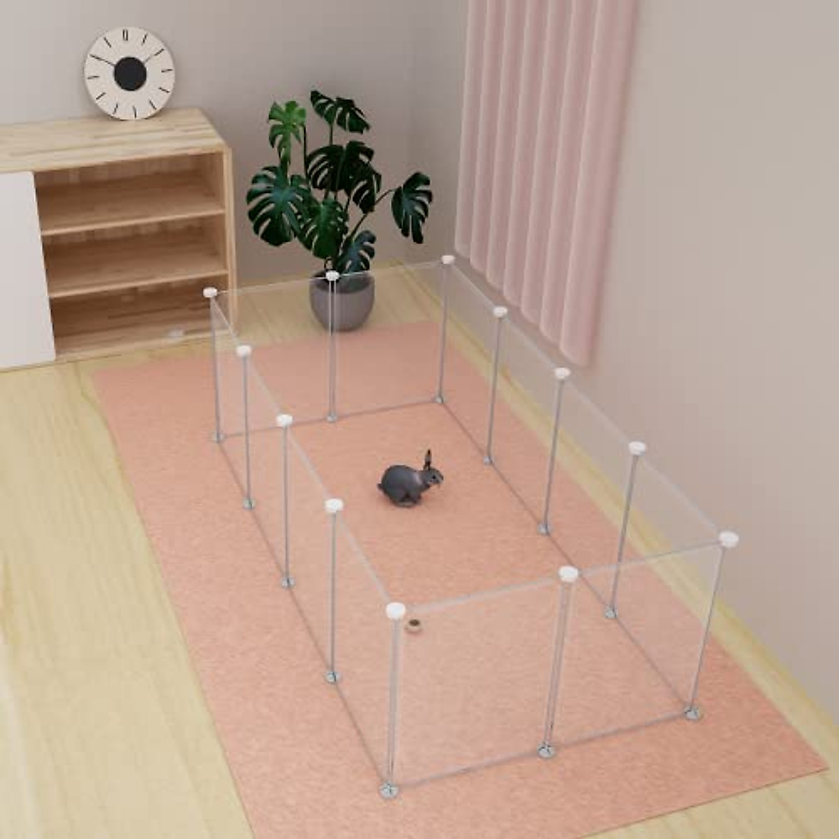 HOMICKER Pet Playpen Portable Small Animals Playpen, Pet Fence Yard Fence for Guinea Pigs, Bunny, Ferrets, Mice, Hamsters, Hedgehogs, Puppies, Turtles