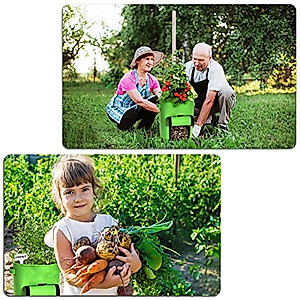 Qaxlry Potato Growing Bags, 2 Pack 10 Gallon Double Thickened Felt Potato Grow Containers with Handles & Access Flap for Potatoes, Tomato, Carrot, Onion, Vegetables, Fruits, Plants