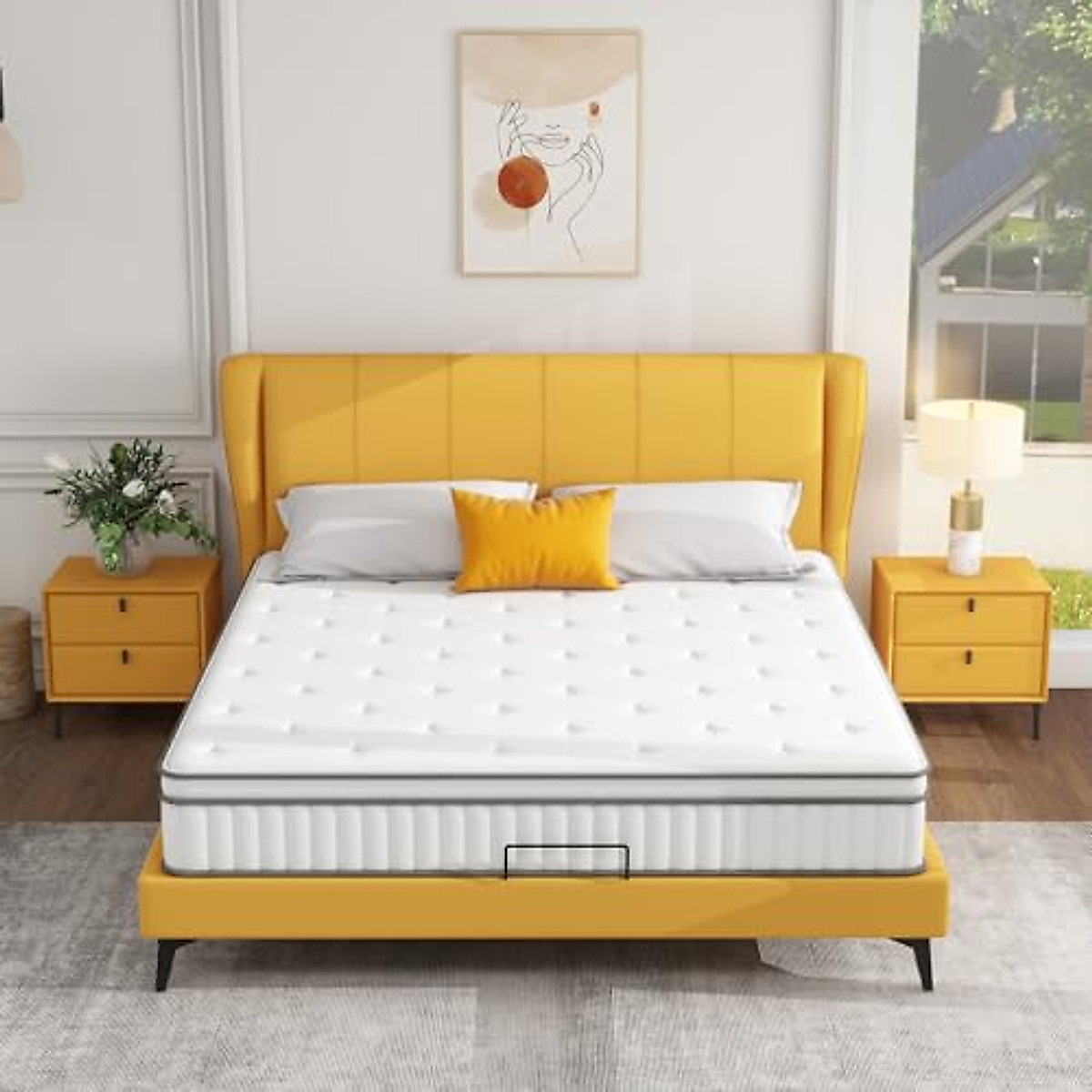 wOod-it Full Mattress, 10 Inch Full Mattress with Foam and Spring Hybrid Mattress, Medium Firmness, Durable Support, Certified Safe Foams & Fabric