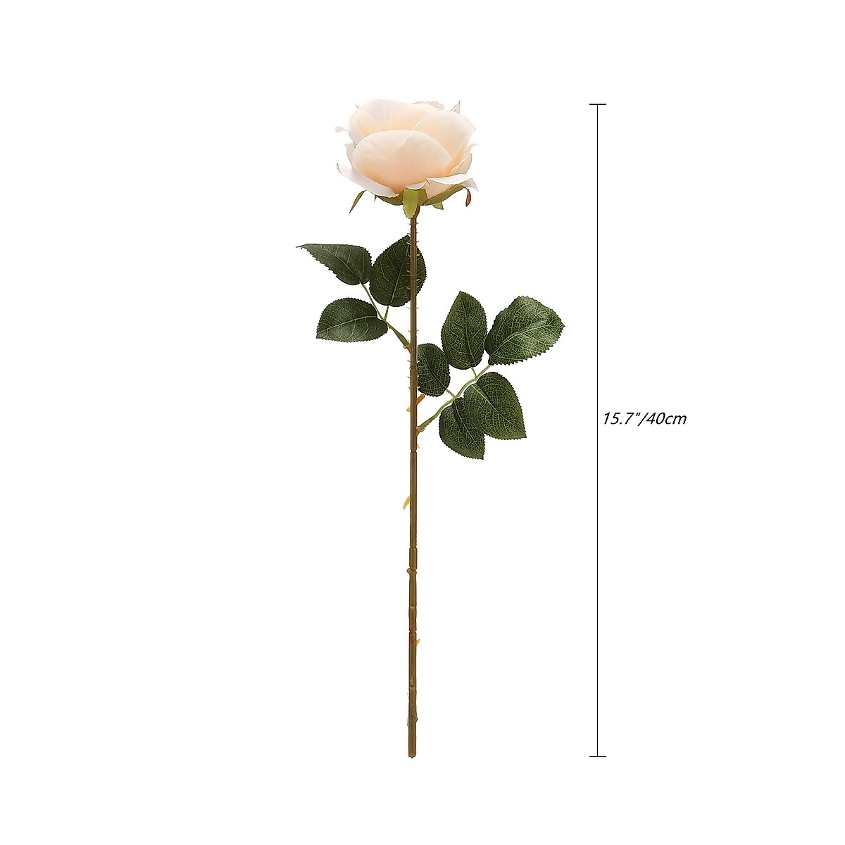 Folora 6 PCs Lifelike Artificial Rose Flowers with Stem, Flower Arrangement DIY Decoration Bouquet for Wedding Home Garden Centerpieces Party Decoration, 15.7 Inches