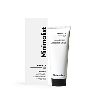 Minimalist Marula Oil 5% Face Moisturizer For Dry Skin | With Hyaluronic Acid For Deep Nourishment & Hydration | For Women & Men | 1.7 Oz / 50 gm