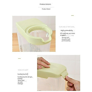 DUKUL Food Storage Containers with, Kitchen Household Rice Bucket Sealed cans for Pasta, Pasta, Dry Food, Flour and Sugar, Plastic Jars for Food Pantry Organization and Storage Pink+Green