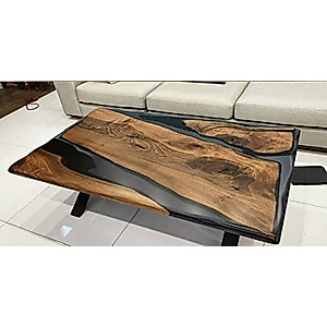 Epoxy Table, Live Edge Wooden Table, Epoxy Resin River Table, Natural Wood,Dining Table, Natural Epoxy Table, Resin Table