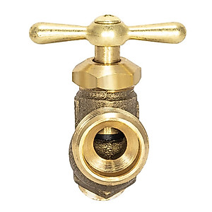 Eastman Male No-Kink Hose Bibb, 1/2 Inch MIP Connection, Brass Plumbing Fitting, 20205
