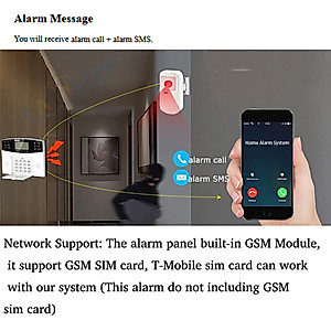 AGSHOME Security Alarm System 99+7 Zone Auto Dial GSM SMS Home Burglar Security Wireless GSM Alarm System Detector Sensor Kit Remote Control