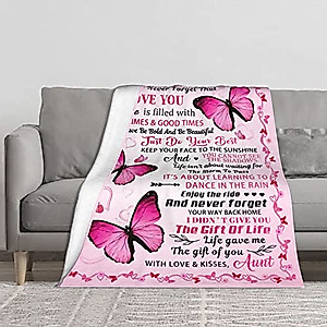 KOLVIIV Niece Gifts from Auntie Blanket to My Niece Throw Blanket Birthday Graduation Gifts for Niece from Aunt Blankets for Bed Couch 50 x 60 Inch