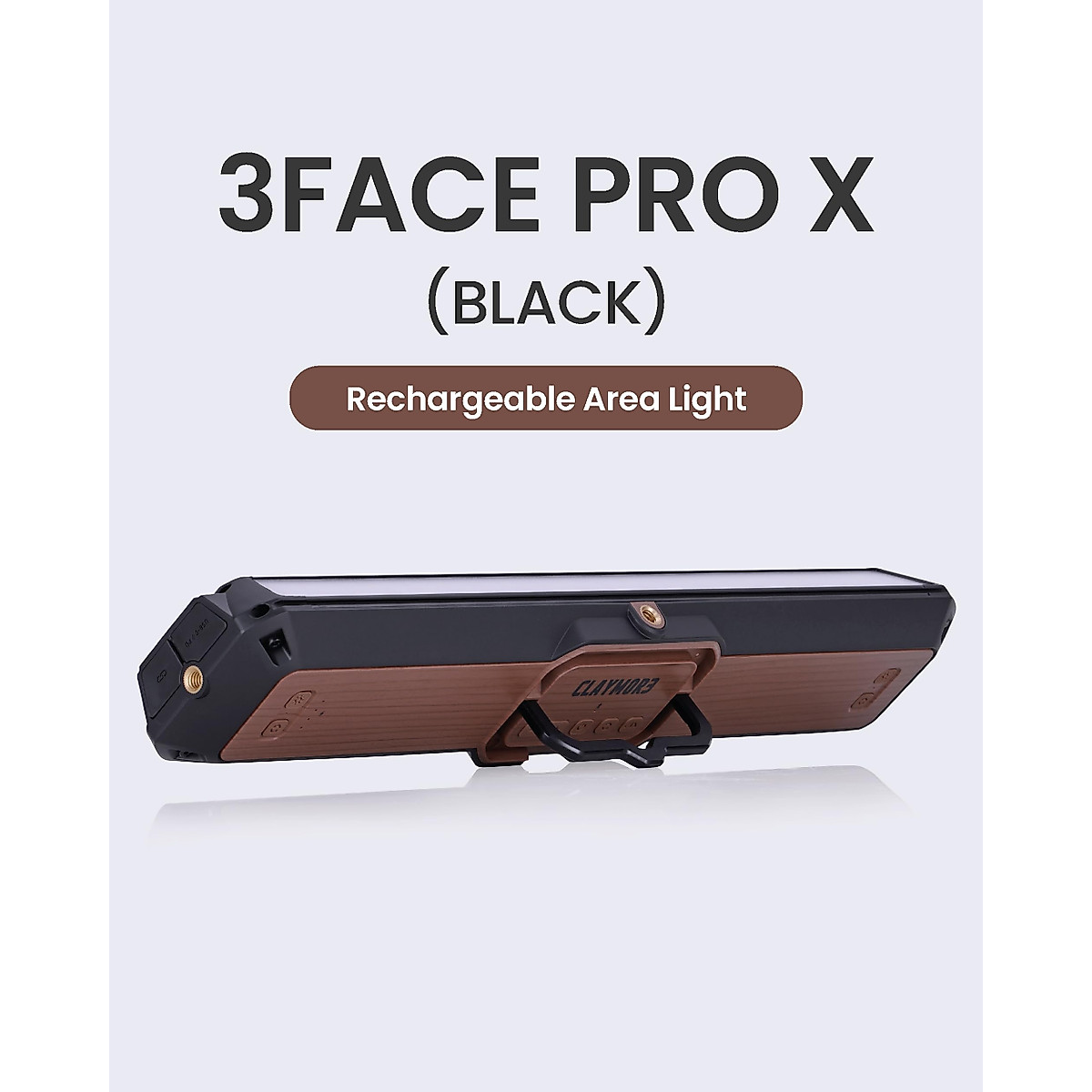 Claymore 3Face Pro X (Black) - Rechargeable Surface Area Light, 5 Light Modes 39,200mAh, Lasting Battery. Camping, Outdoor Events.