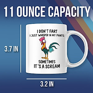 Funny Chicken Coffee Mug I Don't Fart. I Just Whisper In My Pants. Sometimes It Screams M748