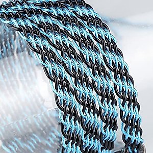 Linsoul Tripowin Danube IEM Cable 8 Core Silver-Plated OCC Braided Earphone Cable with PVC Outer Layer, 28 AWG Litz Structure for TINHIFI T2 MMCX (4.4mm Plug, Danube, MMCX)