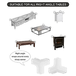 Semjikoy 12 Corner Protectors Safety Corner Protectors for Baby Transparent Corner Protectors for Covering Sharp Furniture and Table Corners