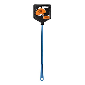 OFXDD Rubber Fly Swatter, Long Fly Swatter Pack, Fly Swatter Heavy Duty, Light Blue Color (3 Pack)