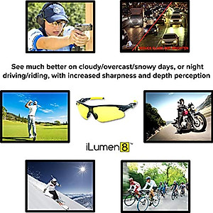 iLumen8 BEST Shooting Glasses UV Blacklight Yellow Vision Safety Eye protection