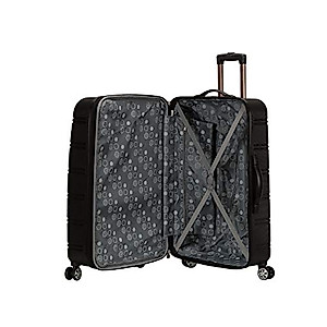 Rockland Melbourne Hardside Expandable Spinner Wheel Luggage, Black, 2-Piece Set (20/28)