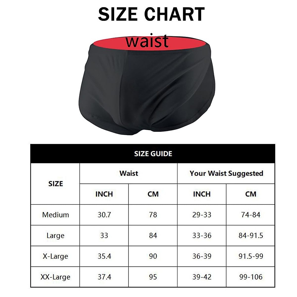 Mens Boxer Briefs with Large Split Sides No Inner Lining Color Navy Blue Size L