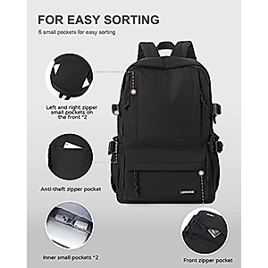 school backpack for girls black everyday backpack for women college small travel backpack for men teens minilaptop backpack book bag with laptop compartment boy High school Casual Daypack lightweight