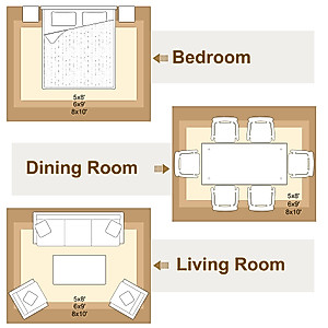 Shatex 5x8Ft Handrafted Jute Rugs,Chunky Textured Indoor/Outdoor Rugs,Solid Rustic Farmhouse Style, for Bedroom Living Room Dining Room, Off-White