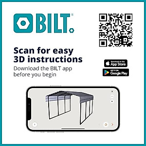 Arrow Carports Galvanized Steel Carport, Compact Car Metal Carport Kit, 10' x 24' x 9', Eggshell