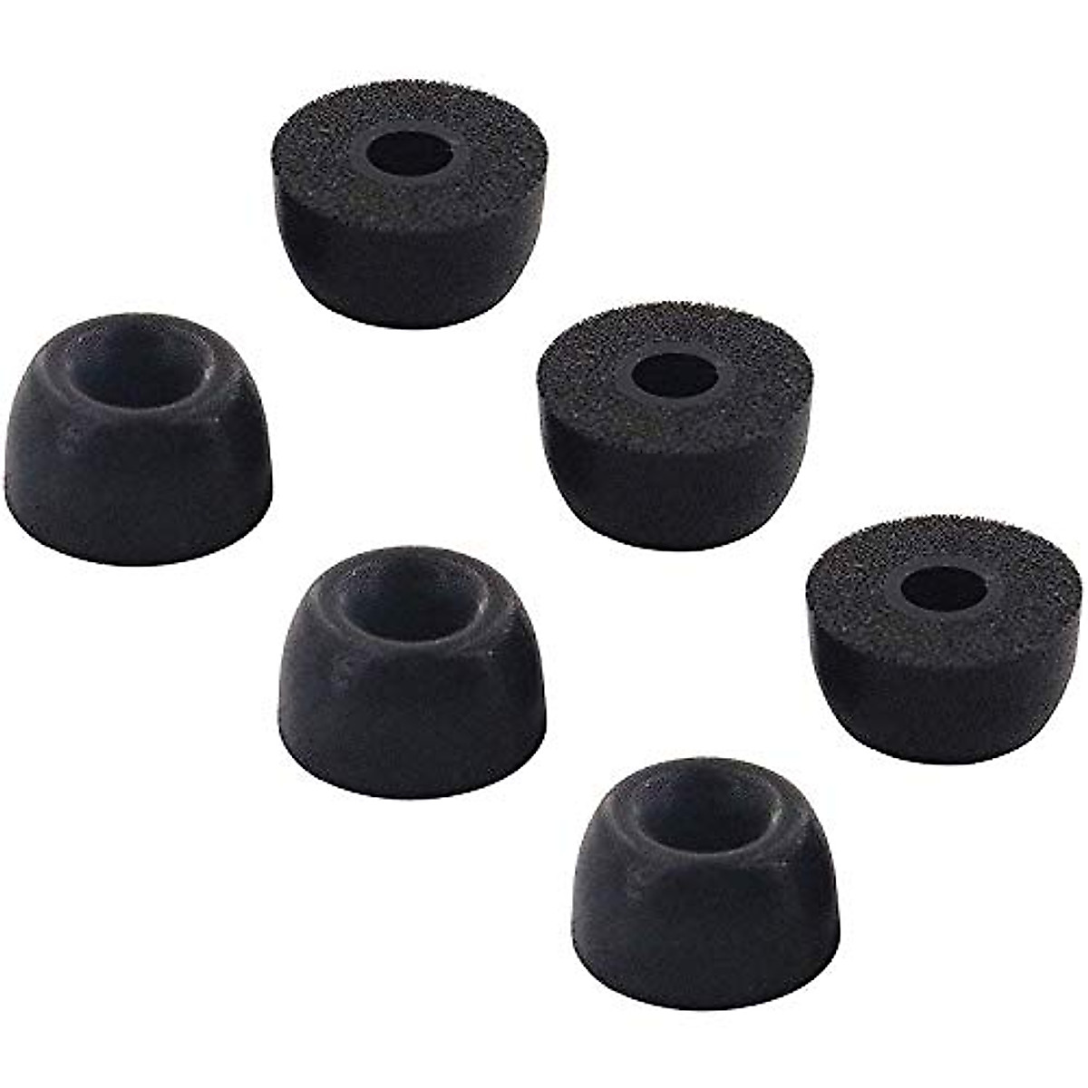 ALXCD Replacement Foam Ear Tips for Galaxy Buds Headphone, Medium Size 3 Pairs Soft Foam Earbud Tips, Fit for Galaxy Buds Headphones SM-R170, Foam, M, Black