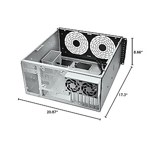 SilverStone Technology RM51 5U Rackmount Server Chassis with Dual 180mm Fans and Enhanced Liquid Cooling Capability, SST-RM51