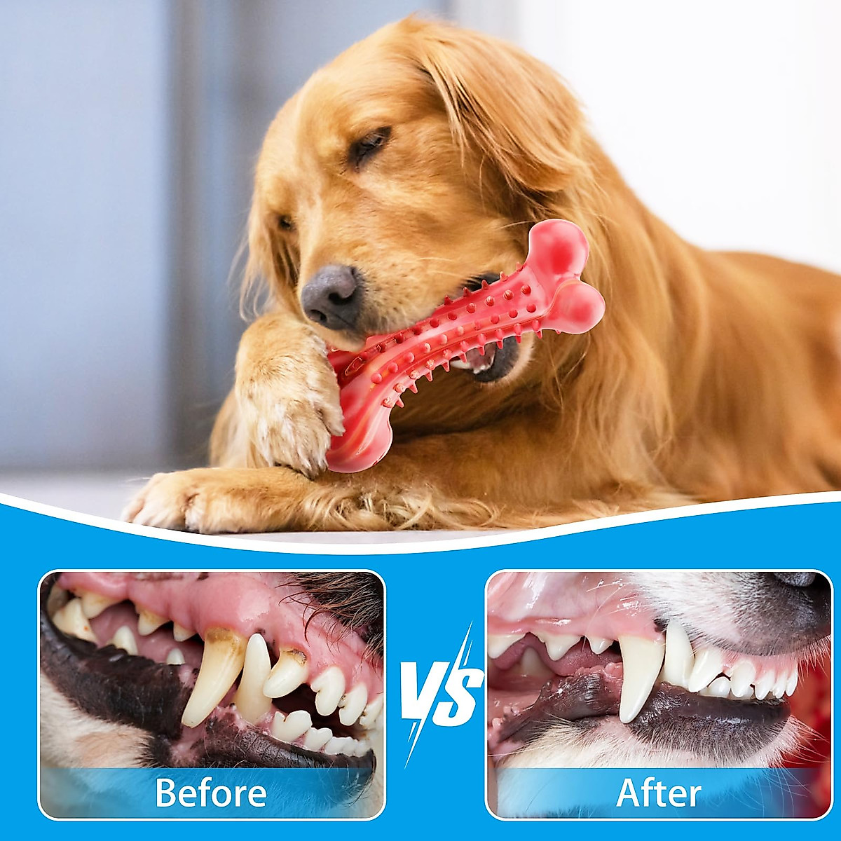 HHAINOVI Dog Chew Toys for Aggressive Chewers,Super Chewer Dog Toys for Medium Small Dogs,3 Pack Super Chewer Dog Toys with Tough, Heavy Duty Dog Teething Toys with Tough Nylon