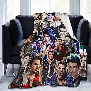 Blanket Adam Lambert Soft and Comfortable Warm Fleece Blanket for Sofa,Office Bed car Camp Couch Cozy Plush Throw Blankets Beach Blankets