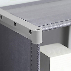 SONGMICS 9-Cube DIY Storage Shelves, Open Bookshelf, Closet Organizer Rack, Non-Woven Fabric Cabinet, Gray ULSN45GY